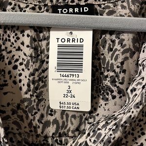 torrid | Tops | Nwt Torrid Size 3 34 Sleeve Animal Print Blouse Brand ...